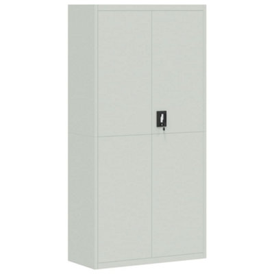 BERKFIELD FILE CABINET LIGHT GREY 90X40X220 CM STEEL