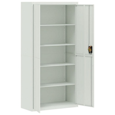 BERKFIELD FILE CABINET LIGHT GREY 90X40X220 CM STEEL