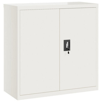 Berkfield File Cabinet White 90x40x130 cm Steel