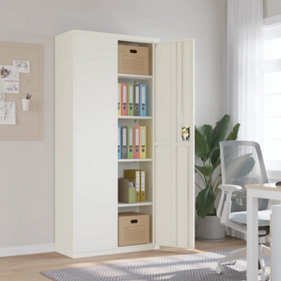 Berkfield File Cabinet White 90x40x200 cm Steel