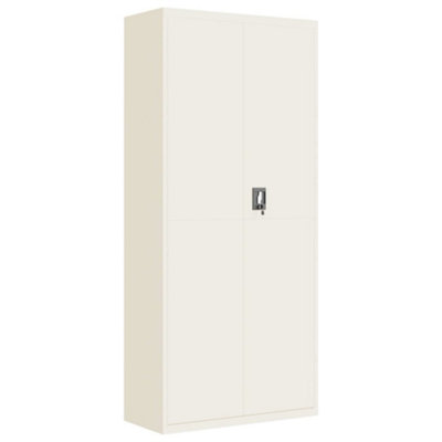 Berkfield File Cabinet White 90x40x200 cm Steel