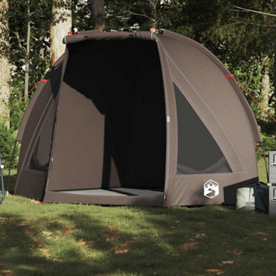 Berkfield Fishing Tent Brown Waterproof