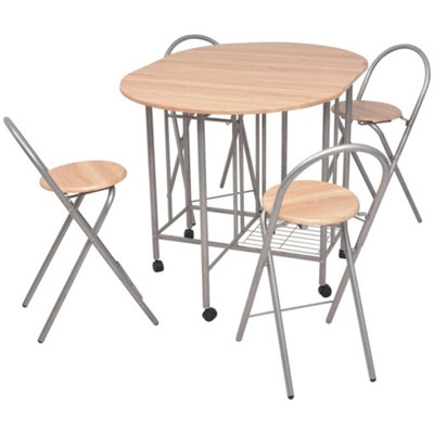 Berkfield Five Piece Folding Dining Set MDF