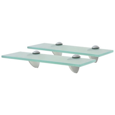 Berkfield Floating Shelves 2 pcs Glass 30x20 cm 8 mm | DIY at B&Q