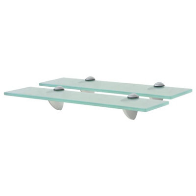 Berkfield Floating Shelves 2 pcs Glass 40x20 cm 8 mm | DIY at B&Q