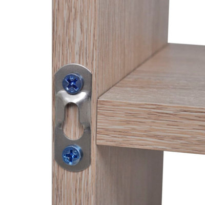 Berkfield Floating Wall Display Shelf 8 Compartments Oak Colour