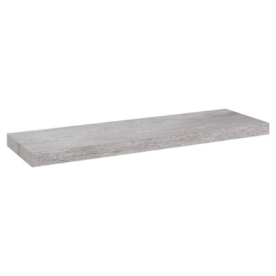 Berkfield Floating Wall Shelf Concrete Grey 80x23.5x3.8 cm MDF