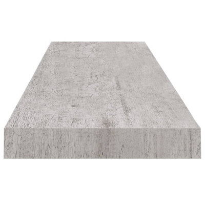 Berkfield Floating Wall Shelf Concrete Grey 90x23.5x3.8 cm MDF