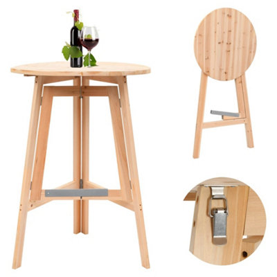 Berkfield Foldable Bar Table 78 cm Fir Wood