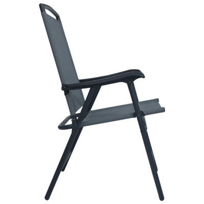 Berkfield Folding Garden Chairs 2 pcs Texilene Grey