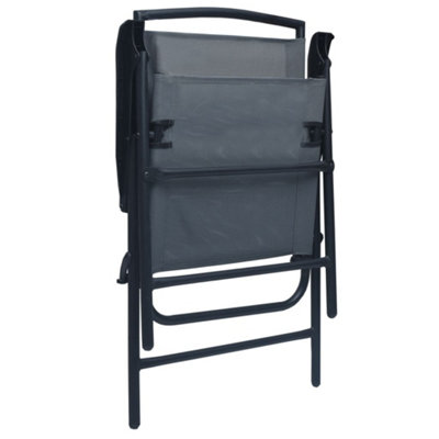Berkfield Folding Garden Chairs 2 pcs Texilene Grey