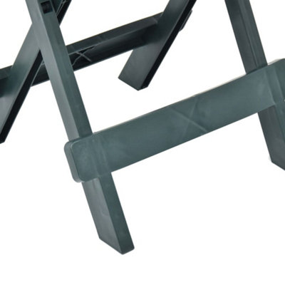 Berkfield Folding Garden Table Green 45x43x50 cm Plastic