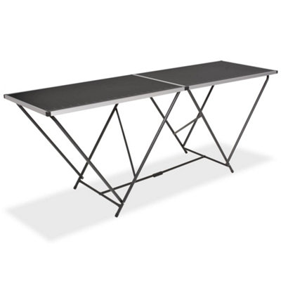Berkfield Folding Pasting Table MDF and Aluminium 200x60x78 cm | DIY at B&Q