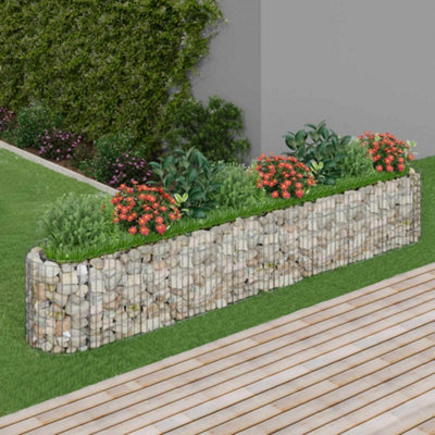 Berkfield Gabion Raised Bed Galvanised Iron 330x50x50 cm | DIY at B&Q
