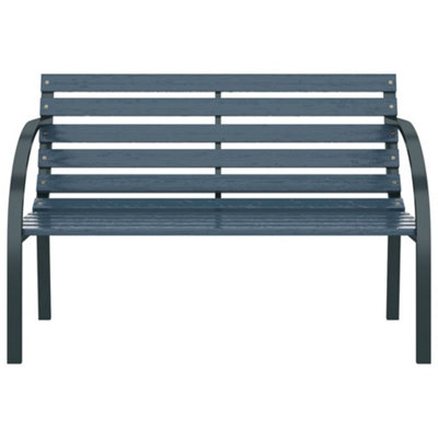 Berkfield Garden Bench 120 cm Grey Wood
