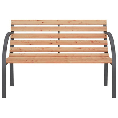 Berkfield Garden Bench 120 cm Wood and Iron