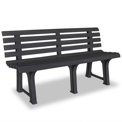 Berkfield Garden Bench 145.5 cm Plastic Anthracite
