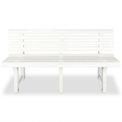 Berkfield Garden Bench 145.5 cm Plastic White