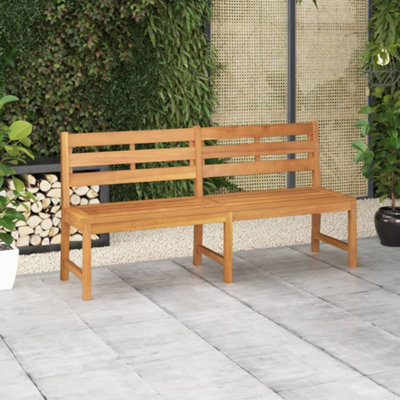 Berkfield Garden Bench 180 cm Solid Teak Wood | DIY at B&Q