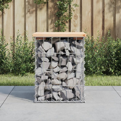 Berkfield Garden Bench Gabion Design 33x31x42 cm Solid Wood Pine | DIY ...