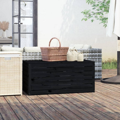 Berkfield Garden Box Black 101x50.5x46.5 cm Solid Wood Pine | DIY at B&Q
