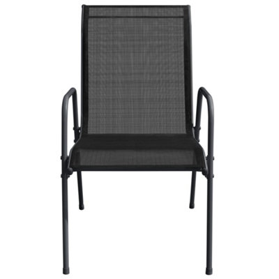 Berkfield Garden Chairs 2 pcs Steel and Textilene Black