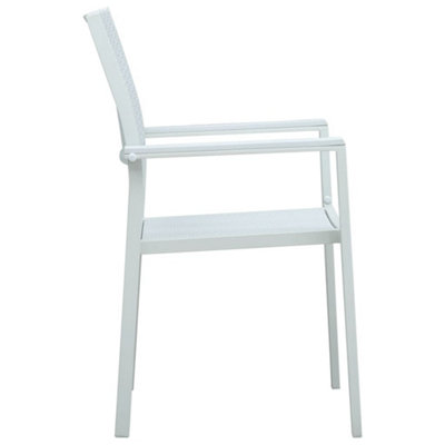 Berkfield Garden Chairs 4 pcs White Plastic Rattan Look