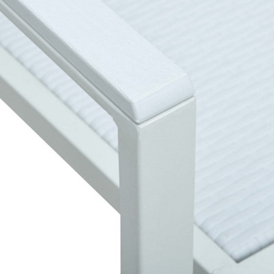 Berkfield Garden Chairs 4 pcs White Plastic Rattan Look