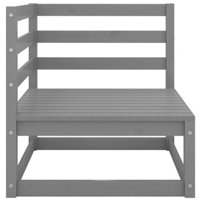 Berkfield Garden Corner Sofas 2 pcs Grey Solid Pinewood