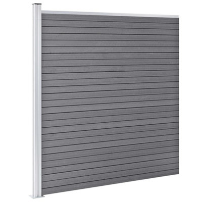 Buy Berkfield Garden Fence WPC 175x186 cm Grey at B&Q