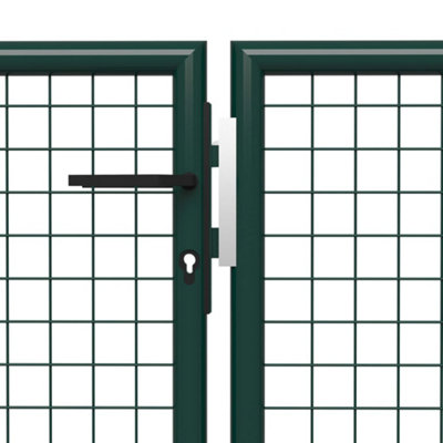 Berkfield Garden Gate Steel 400x100 cm Green