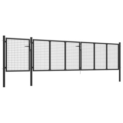 Berkfield Garden Gate Steel 500x100 cm Anthracite