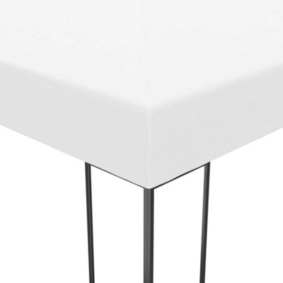 Berkfield Garden Marquee with LED String Lights 3x3 m White