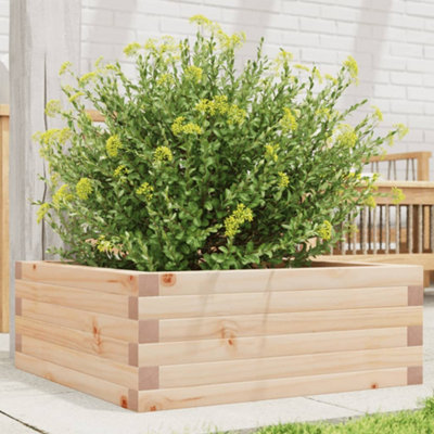 Berkfield Garden Planter 60x60x23 cm Solid Wood Pine