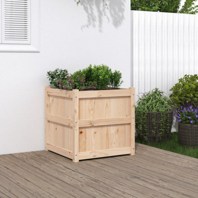 Berkfield Garden Planter 60x60x60 cm Solid Wood Pine