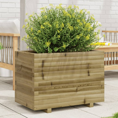 Berkfield Garden Planter 70x40x49.5 cm Impregnated Wood Pine