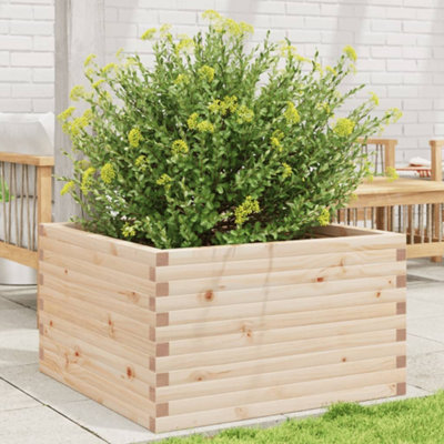 Berkfield Garden Planter 80x80x46 cm Solid Wood Pine