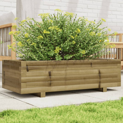 Berkfield Garden Planter 90x40x26.5 cm Impregnated Wood Pine
