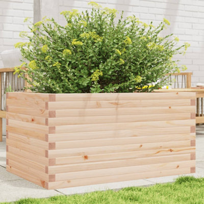 Berkfield Garden Planter 90x60x46 cm Solid Wood Pine