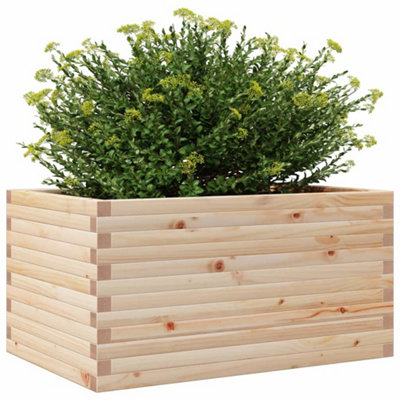Berkfield Garden Planter 90x60x46 cm Solid Wood Pine