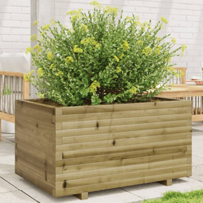 Berkfield Garden Planter 90x60x49.5 cm Impregnated Wood Pine