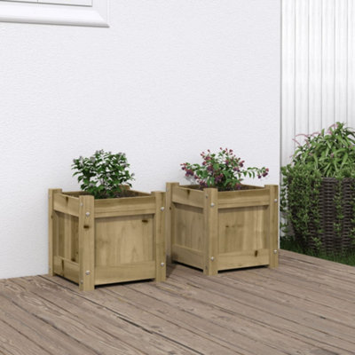 Berkfield Garden Planters 2 pcs Impregnated Wood Pine