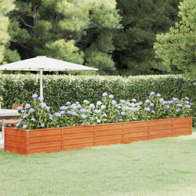 Berkfield Garden Raised Bed Rusty 480x80x45 cm Corten Steel