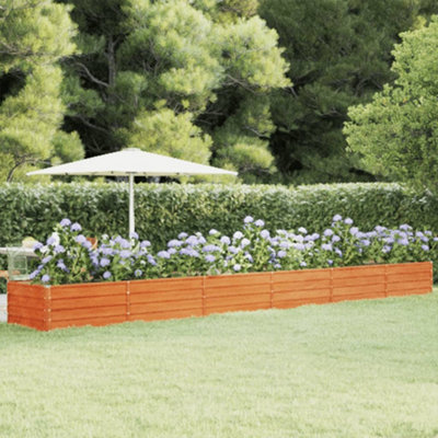 Berkfield Garden Raised Bed Rusty 600x80x45 cm Corten Steel