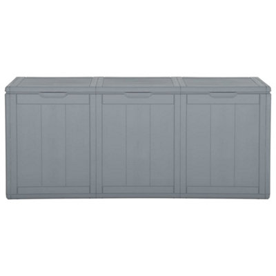Berkfield Garden Storage Box 270L Grey PP Rattan