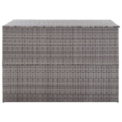 Berkfield Garden Storage Box Grey 150x100x100 cm Poly Rattan