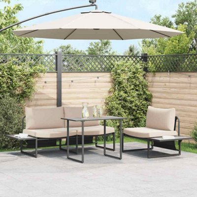 Berkfield Garden Table Grey 100 x 55 x 70 cm Steel and DPC