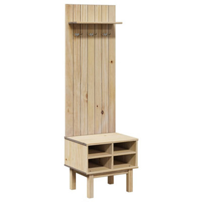 Berkfield Hall Unit OTTA 50x40x160 cm Solid Wood Pine