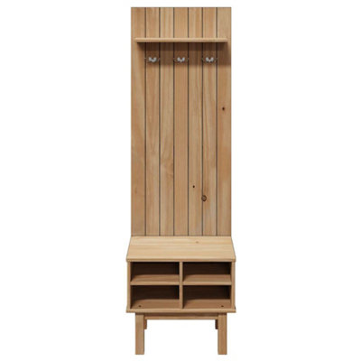 Berkfield Hall Unit OTTA 50x40x160 cm Solid Wood Pine