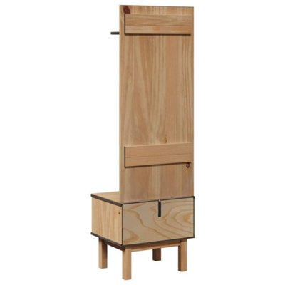 Berkfield Hall Unit OTTA 50x40x160 cm Solid Wood Pine